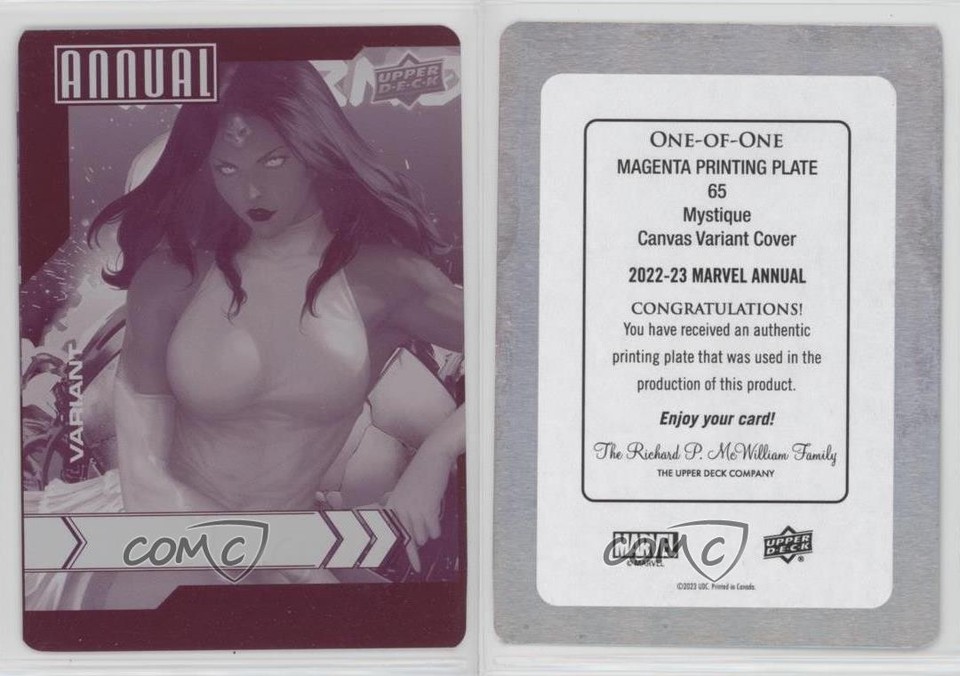 2022 Marvel Annual Printing Plate Magenta Canvas Variant 1/1 Mystique ...