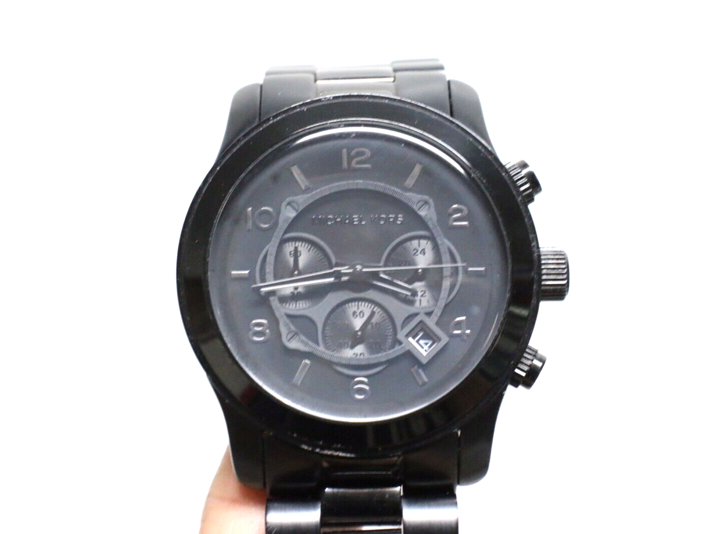 Michael Kors MK8157 Runway Chronograph Black Stainless Steel Men's ...