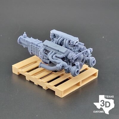 SBC 350ci Twin Turbo TPI model engine resin 3D printed 1:24-1:8 scale ...