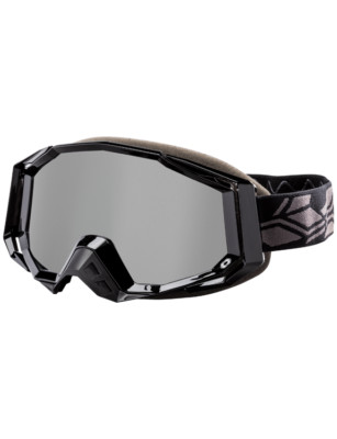 Castle X Trace Snowmobile Snow Goggles Gloss black Silver Lens | eBay