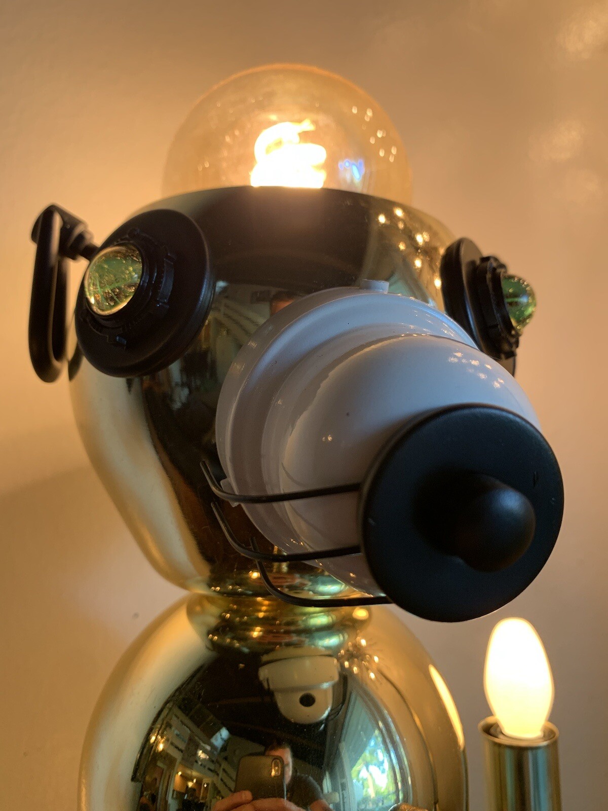 Vintage Puppy Dog Light Lamp Mid Century Modern Brass Wood Metal Deco ...