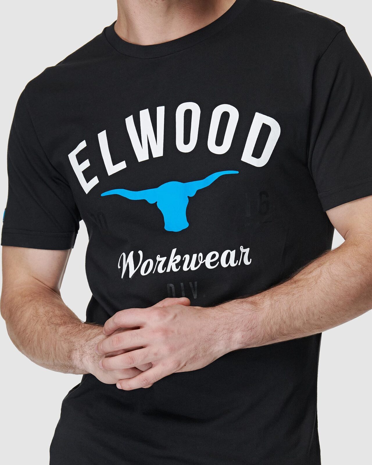 ELWD by Elwood Apparel Co Original Tee Black Tradies Construction Site ...