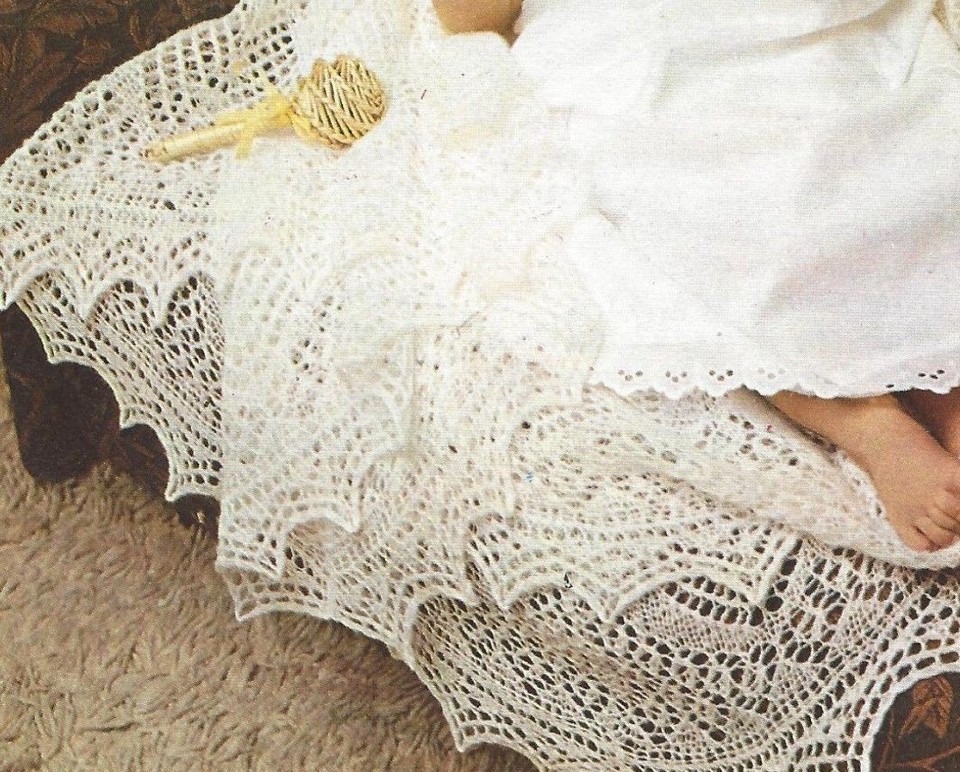 Shetland Lace Baby Shawl Knitting Pattern 1ply 60" square 831 | eBay UK