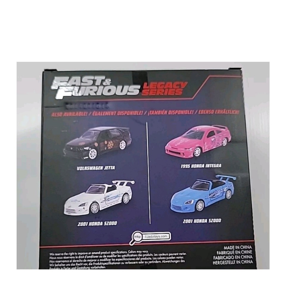 JADA TOYS 1/32. 1995 Honda & 2001 HONDA S2000 FAST AND FURIOUS LEGACY ...