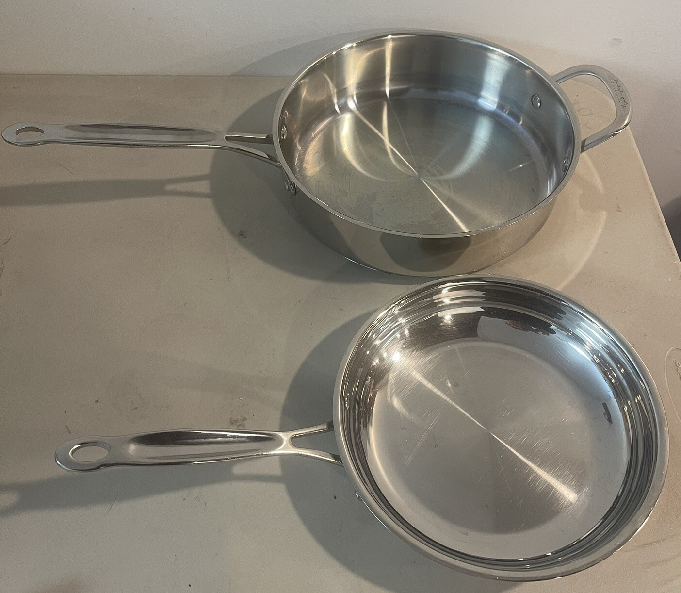 Cuisinart Set Of 2, SAUTE PAN 7333-24HG & 8” Skillet Stainless Steel No ...