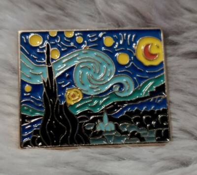 Mini Van Gogh Starry Night Pin | eBay