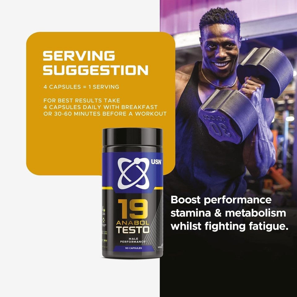 USN 19 Anabol Testo 90 capsules New long dated stock 6009694862301 ...
