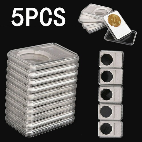 5pcs 21mm Coin Slab Holder Protector Grade NGC PCGS Display Storage Box ...