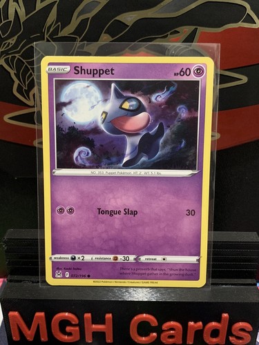 Shuppet 072/196 NM/M - Lost Origin Sword Shield Pokemon TCG FREE ...