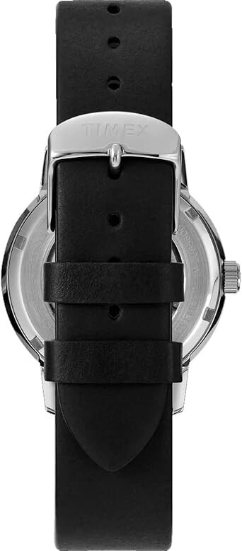 DEFECTIVE Timex Peanuts TW2V32600 Men's Automatic Watch Black Leather ...