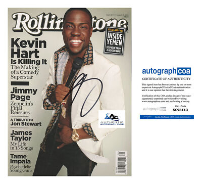 KEVIN HART AUTOGRAPH SIGNED ROLLING STONES MAGAZINE ACOA | eBay