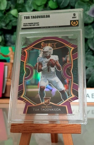 Tua Tagovailoa 2020 Panini Select Purple Die Cut #45 RC GG 9 Mint ...