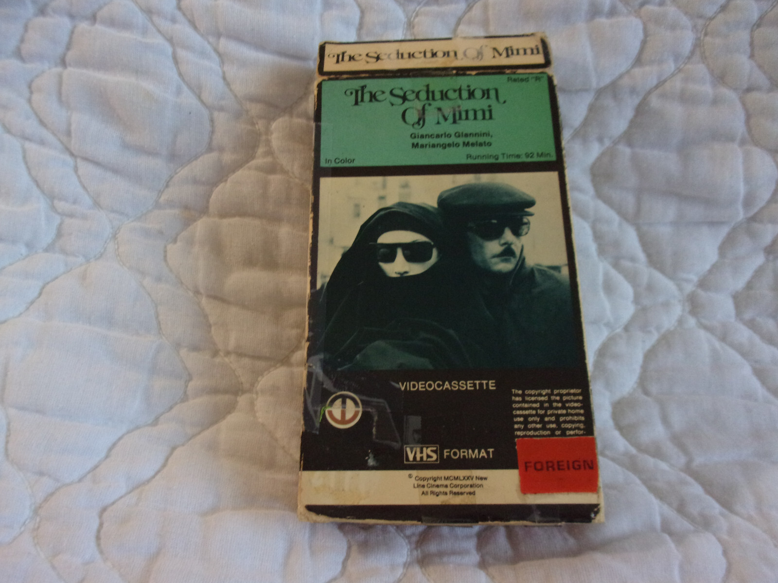 THE SEDUCTION OF MIMI VHS GIANCARLO GIANNINI LINA WERTMULLER SICILY ...
