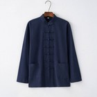 Men's Chinese Tang Coat Kung Fu Tai Chi Jacket Cotton Blends ...