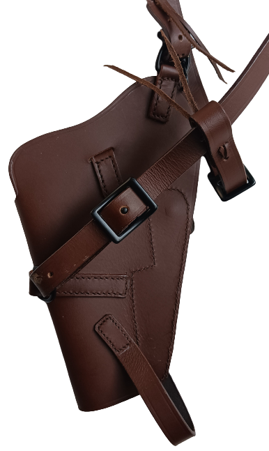 M7 Premium Brown Leather Tanker Shoulder Holster Repro - DARK BROWN | eBay
