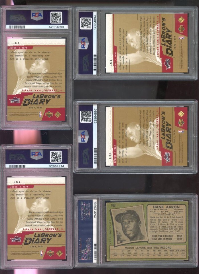 1971 Topps #400 Hank Aaron Atlanta Braves MLB VG-EX PSA 4 Graded ...