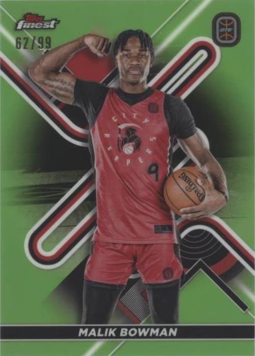 2022-23 Topps Finest OTE Overtime Elite - Malik Bowman #97 Neon Green ...