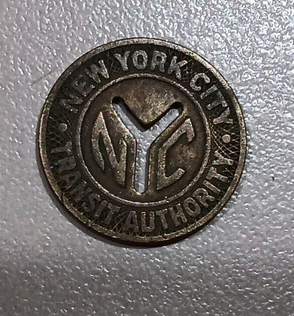 NEW YORK CITY NYC TRANSIT AUTHORITY Vintage Token Subway Token Coin | eBay