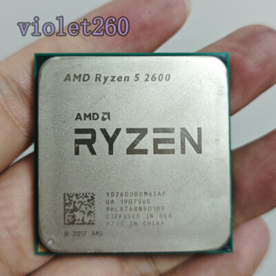 AMD Ryzen 5 2600 AM4 CPU Processor R5 2600 Six-Core 12T 3.4GHz 65W 32MB ...