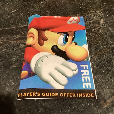 SUPER MARIO 64 PLAYER'S GUIDE OFFER INSERT - NINTENDO 64 | eBay