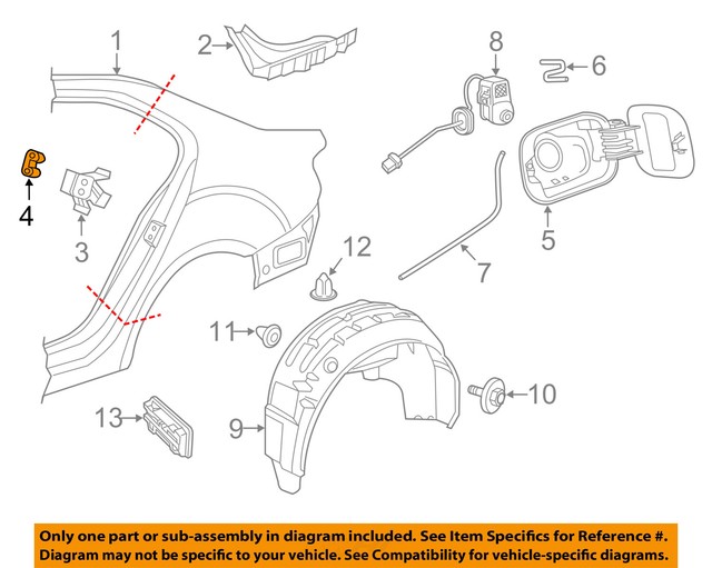 VW VOLKSWAGEN OEM Jetta QUARTER PANEL-Striker Reinforcement Plate ...