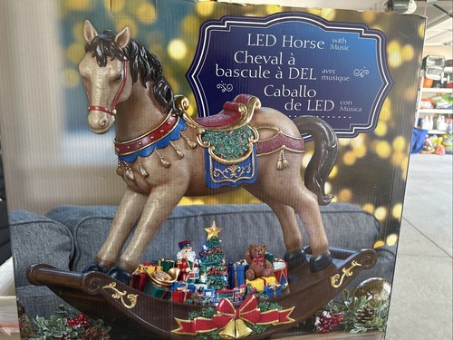 19" LED Rocking Horse With Christmas Songs Costco Decoration Lighted ...