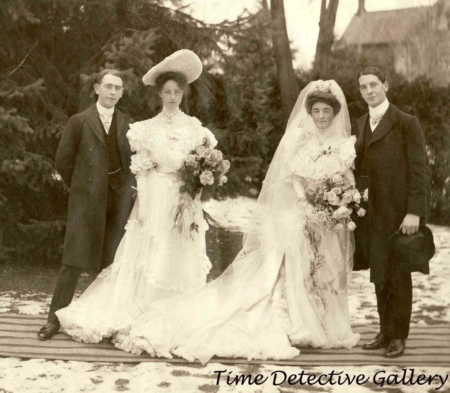 Vintage Wedding Party (2) - circa 1900 - Historic Photo Print | eBay