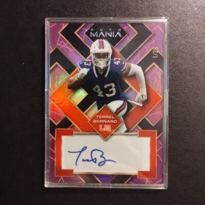 #1/25 Terrel Bernard Rookie Auto 2023 Wild Card Mania Bills Baylor ...