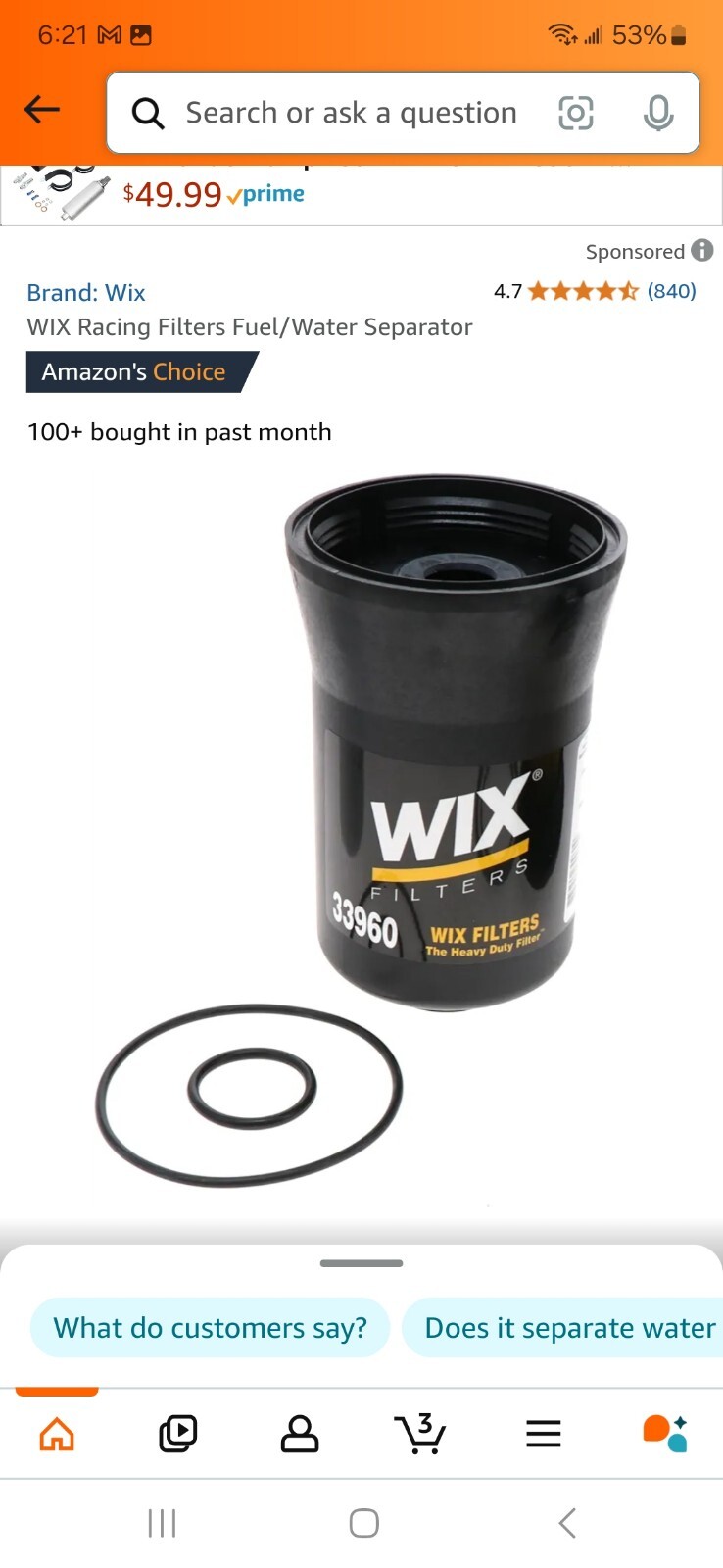 New Sealed Napa Gold 3960 Fuel Filter | eBay