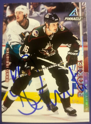 Brad Isbister Phoenix Coyotes 1997 Pinnacle #20 Autographed Hockey Card ...