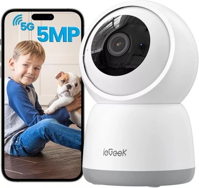 ieGeek 5MP Indoor Camera 5G/2.4G WiFi Cameras for Home Security with ...
