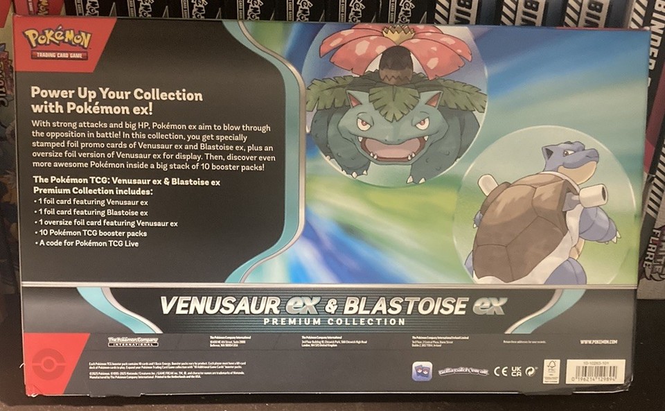 Pokémon TCG Venusaur ex Blastoise ex Premium Collection GameStop ...