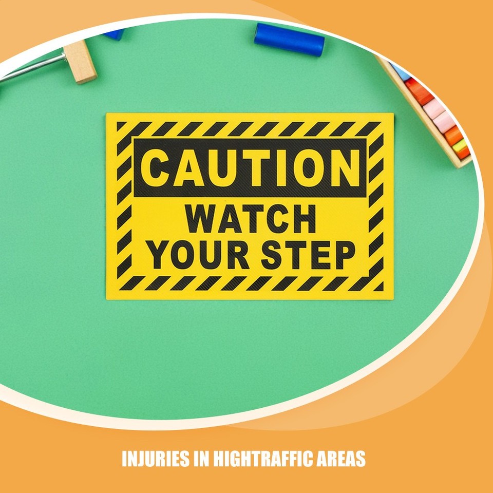 Watch Your Step Sign Pvc Sticker Caution Watch Your Step Sign Sticker ...