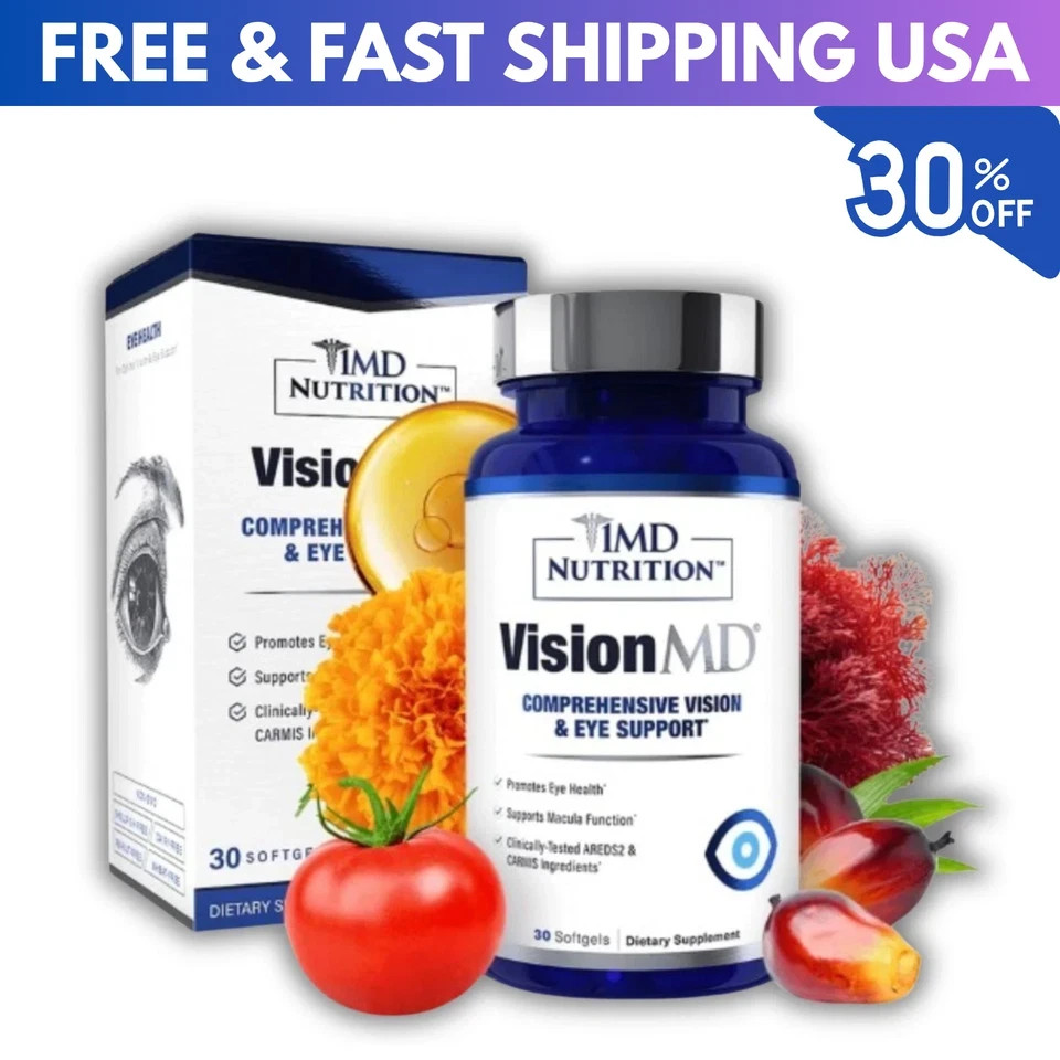 1MD Nutrition Vision MD Eye Vitamin CARMIS - Eye Supplement 30 Softgels ...