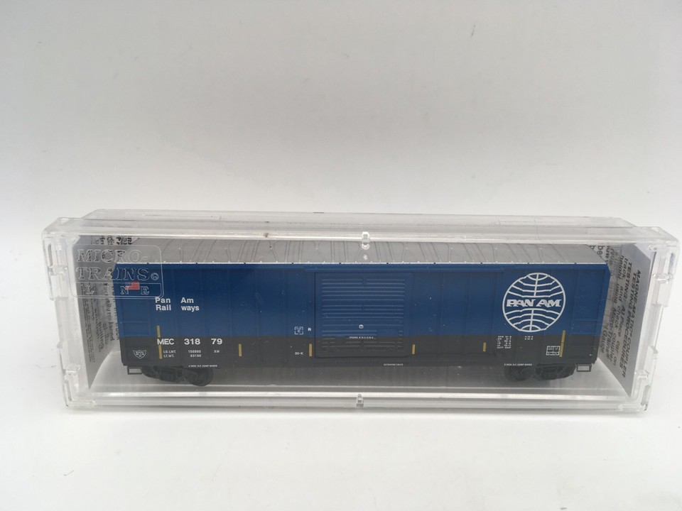 N SCALE Micro Trains Special Run PAN AM RAILWAY 50' Box Car, MEC 31879 ...