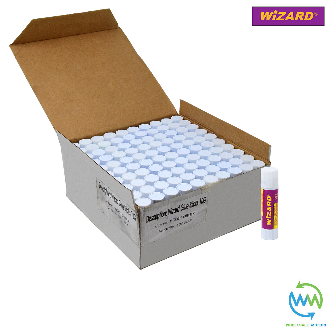 WIZARD 40g Glue STICKS Washable NON-TOXIC Office SCHOOL Home Pack STICK ...