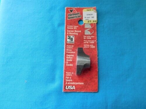 VERMONT AMERICAN NEW 3/8" CORNER & ROUND BEADING ROUTER BIT # 22629 ...