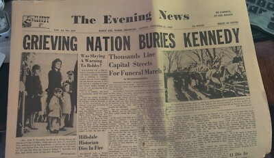 Vintage 1960s Newspapers Lot Kennedy Assassination Coverage | eBay