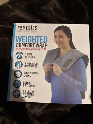 Homedics Weighted Comfort Wrap Vibration&Soothing Heat Relax Blanket ...