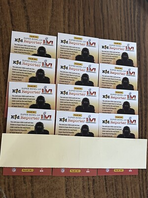 2021 Super Bowl LVI Panini Kid Reporter Entry Cards - 12 unused | eBay