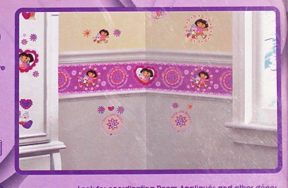 Dora The Explorer Wallpaper Border 45 Feet Self Adhesive 3 Packs 15 ...