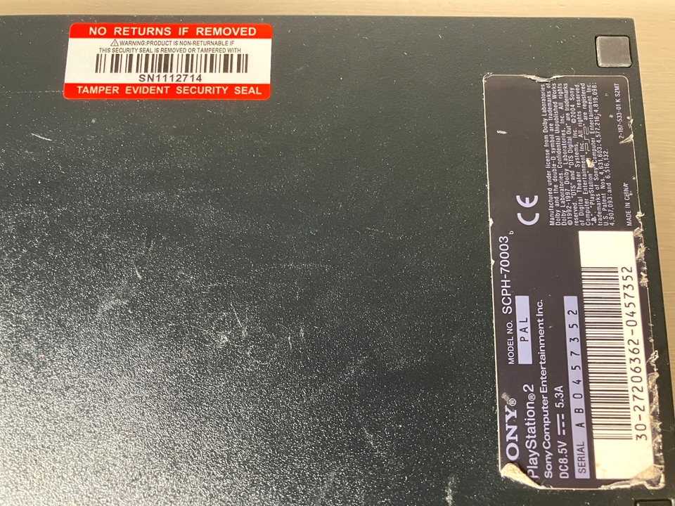 Sony Playstation 2 PS2 Slim Black PAL SCPH-70003 Console -Plays PS1 ...