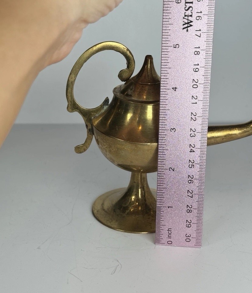 VTG Enesco Imports Brass Genie Lamp Oil Lamp Made In India Aladdin ...
