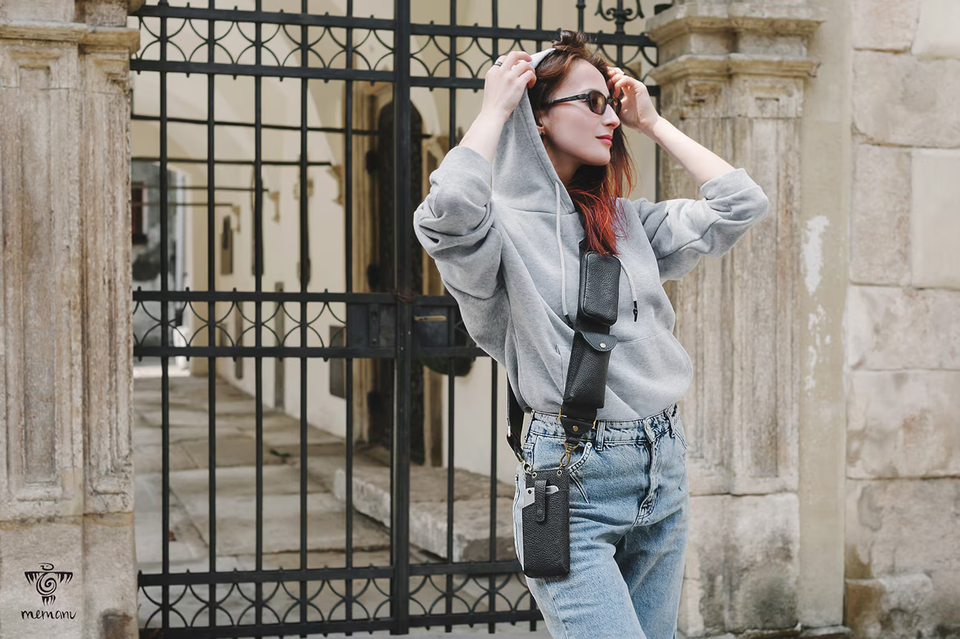 Leather Festival Bandolier Phone Case, Crossbody Utility Belt | eBay
