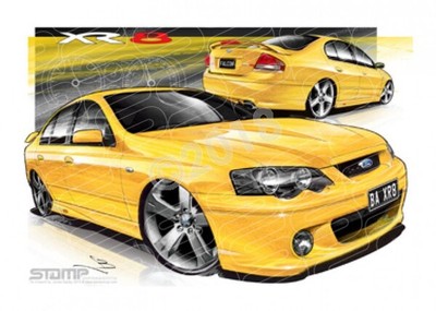 XR8 BA XR8 BA XR8 FALCON SEDAN BLAZE A1 STRETCHED CANVAS (FT136) | eBay ...