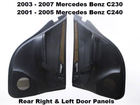 03 to 07 Mercedes Benz C230 Rear Right Passenger & Left Driver Door ...