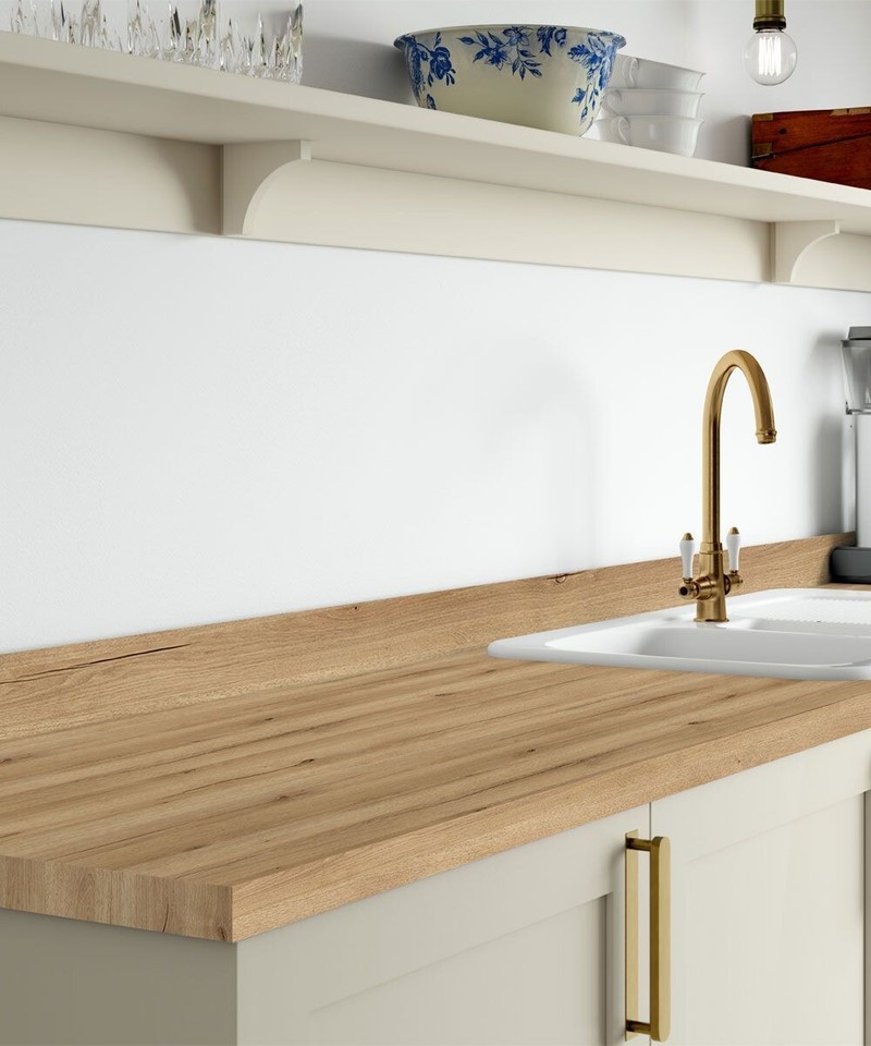 Omega -Ashdown Oak Square Edge Worktop | Various Sizes, Upstands ...