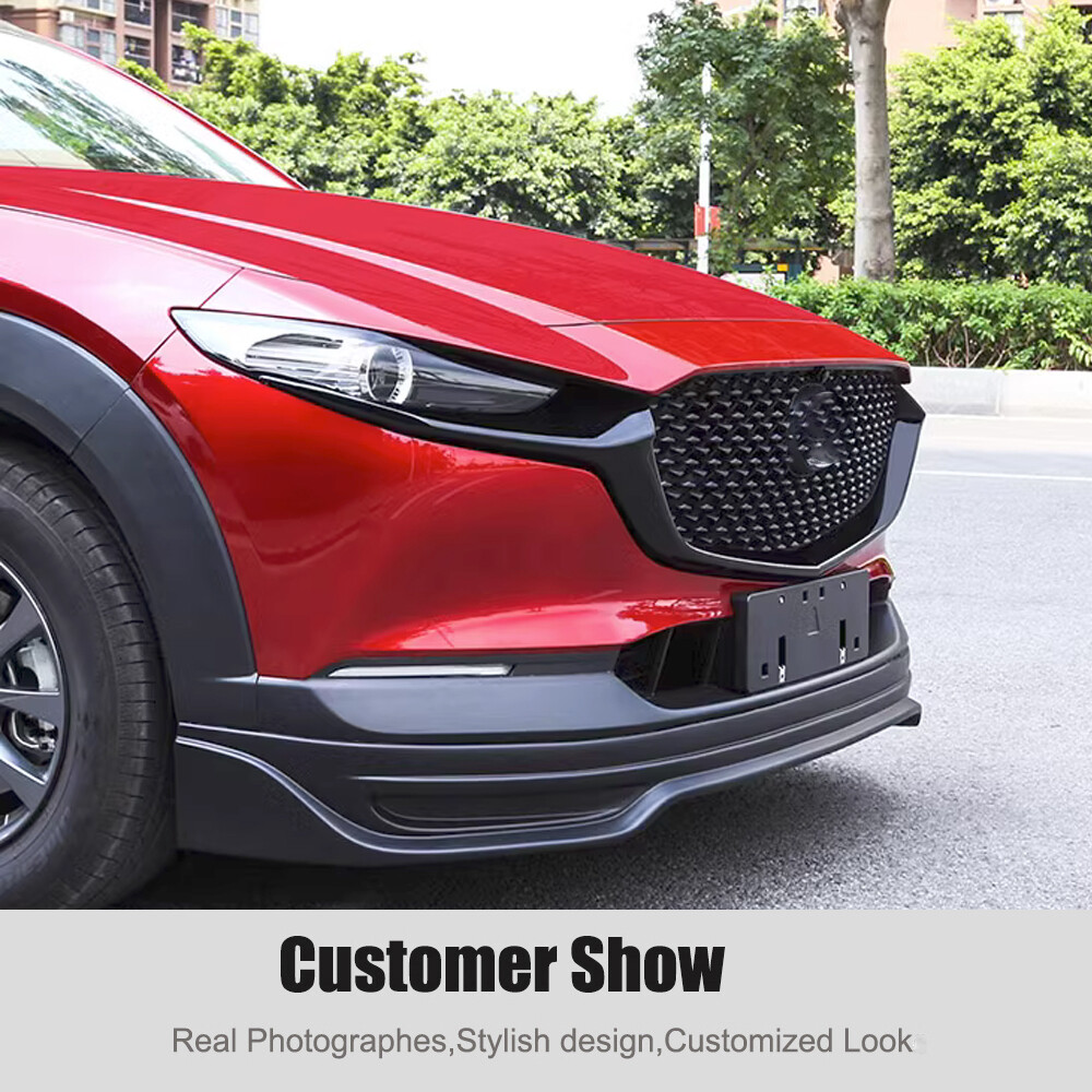 For Mazda CX30 2020-24 Gloss Black Front Bumper Grille Molding Trim ...