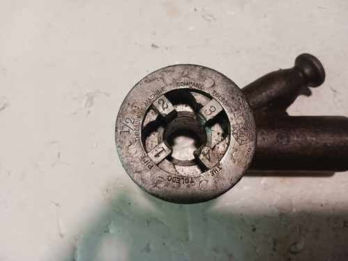 Vintage Toledo Pipe Threading Machine with 1/2" Die | eBay