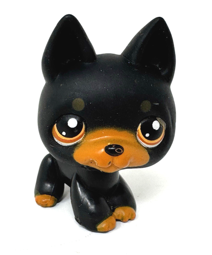 Authentic Littlest Pet Shop #92 Doberman Orange Eyes/ Original LPS | eBay